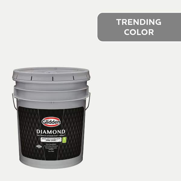 Glidden Diamond 5 gal. PPG1001-1 Delicate White Ultra-Flat Interior ...