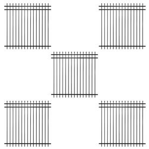 Fencer Wire 6 ft. x 8 ft. Heavy-Duty Steel Spaced Bar Pointed Pinnacle ...