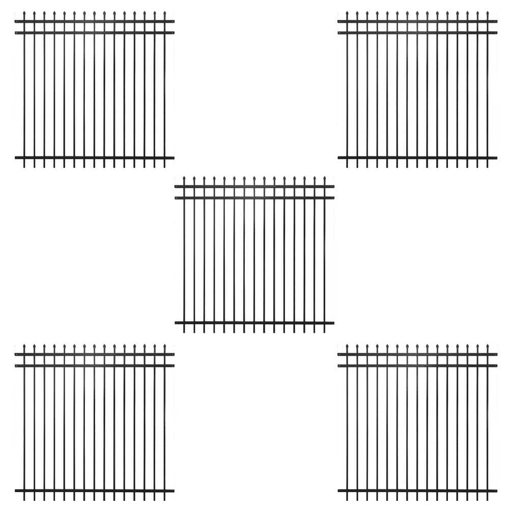 Fencer Wire 6 ft. x 6 ft. Heavy-Duty Steel Spaced Bar Pointed Pinnacle ...