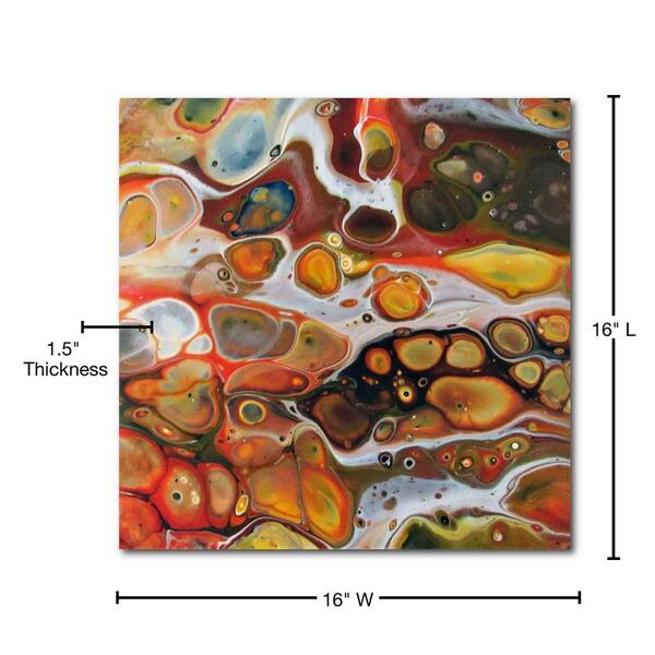 Abstract multi colored painting 16x16 Circular canvas Acrylic Art ...