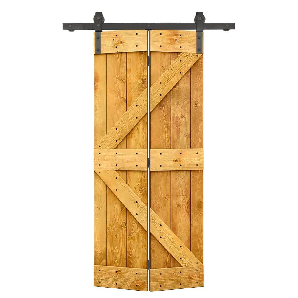 Reviews for CALHOME 38 in. x 84 in. K Series Solid Core Colonial Maple Stained DIY Wood Bi-Fold ...