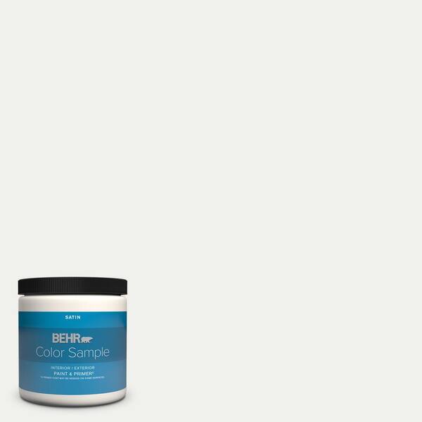 BEHR PREMIUM PLUS 8 oz. #610E-1 Windmill Wings Satin Enamel Interior ...