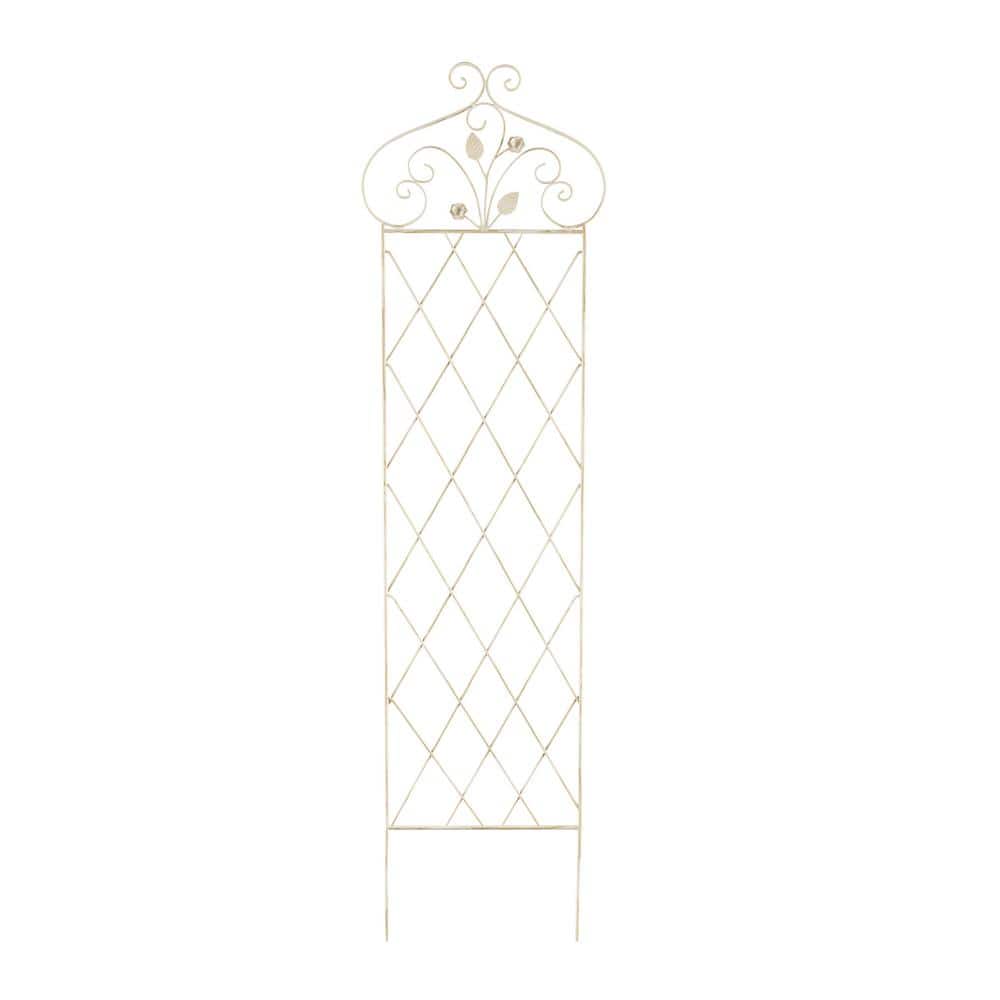 Pure Garden 63 in. Decorative Metal Garden Trellis for Climbing Plants ...