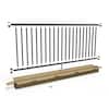 ULTRA MAX Adams 36 in. x 96 in. Textured Black Aluminum Railing Kit ...