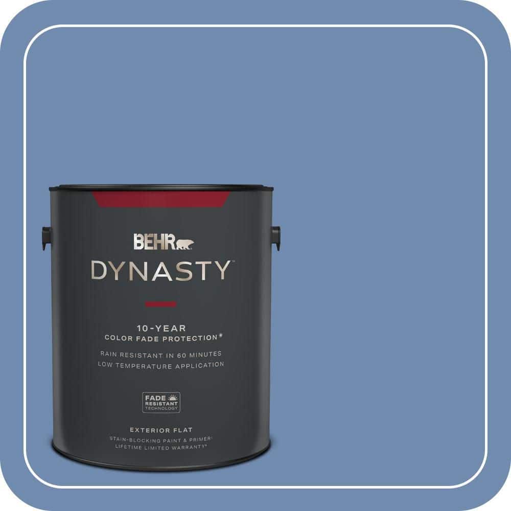 BEHR DYNASTY 1 gal. #590D-5 Windsurf Blue Flat Exterior Stain-Blocking ...