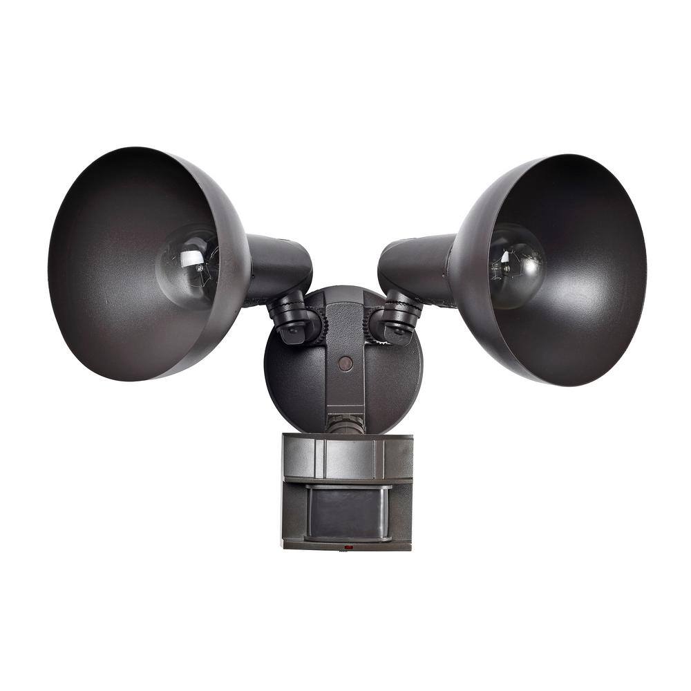 AWSENS 2600 Lumen Bronze 180-Degree PIR Motion Activated Outdoor Flood ...