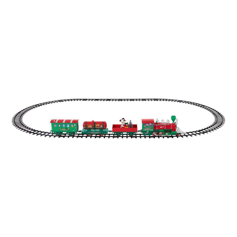 Disney 36-Piece Battery Operated Mickey Mouse Holiday Express Train Set ...