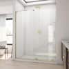 DreamLine Mirage-X 56 in. to 60 in. W x 72 in. H Frameless Sliding Shower Door in Brushed Gold ...