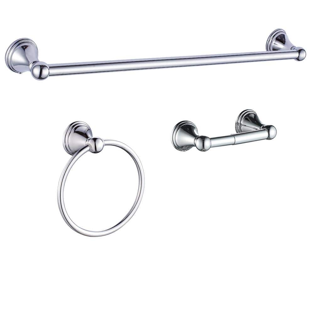 FORIOUS 3-Piece Bath Hardware Set with Included Mounting Hardware in ...