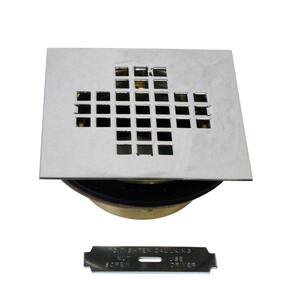 Westbrass 2 in. No-Caulk Brass Compression Shower Drain with 4-1/4 in ...