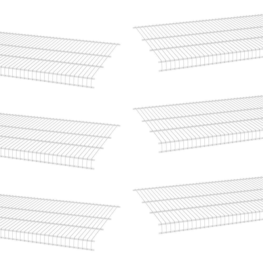 ClosetMaid 72 in. L x 20 in. D White Close Mesh Wire Closet Shelf (6 ...