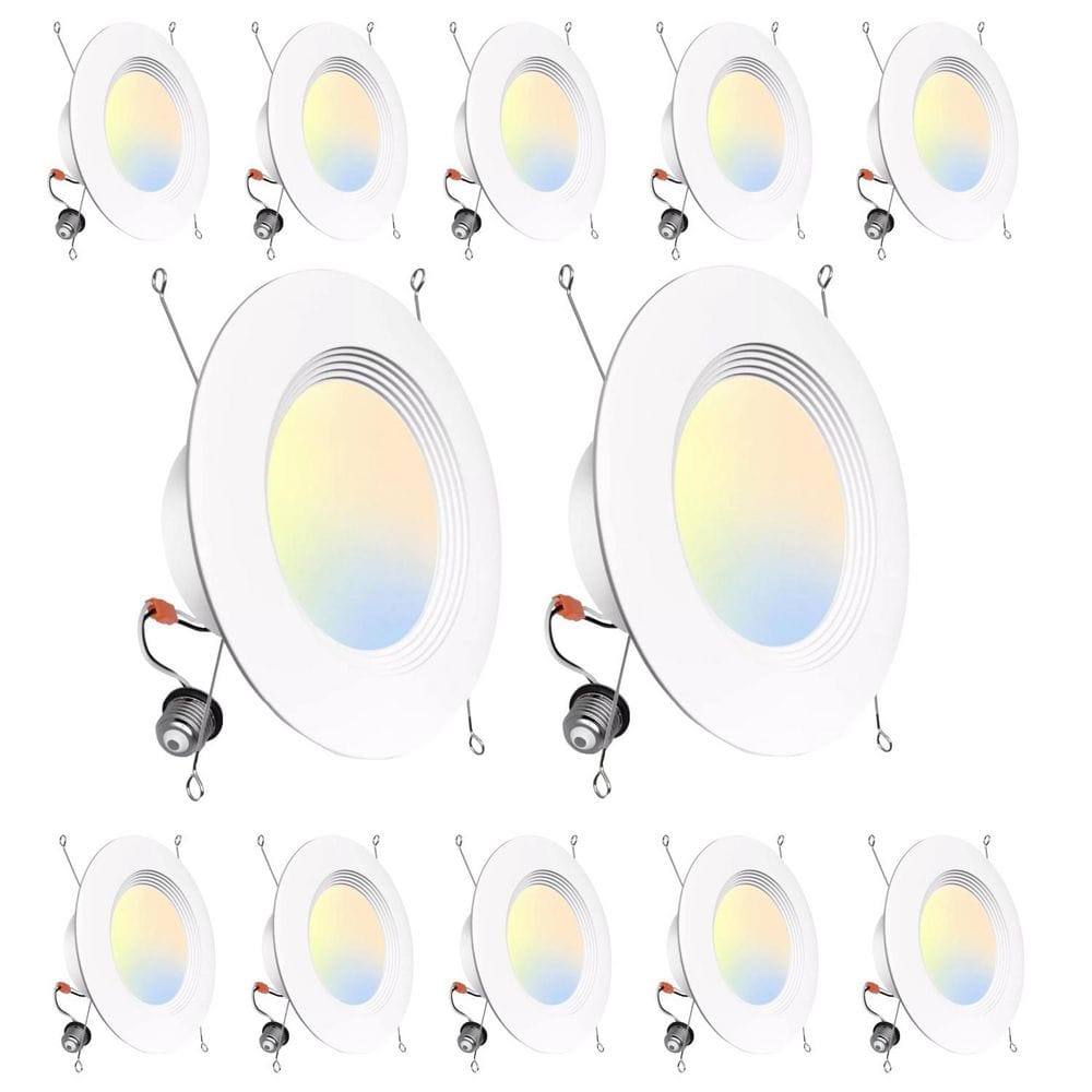 KOAOEIRS 6 in. Round Recessed LED Can Lights 2700K/3000K/3500K/4000K ...