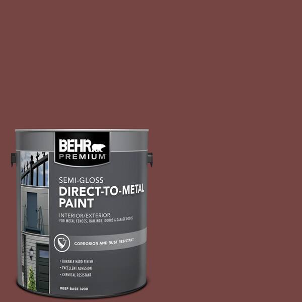 BEHR PREMIUM 1 gal. #S130-7 Cherry Cola Semi-Gloss Direct to Metal ...