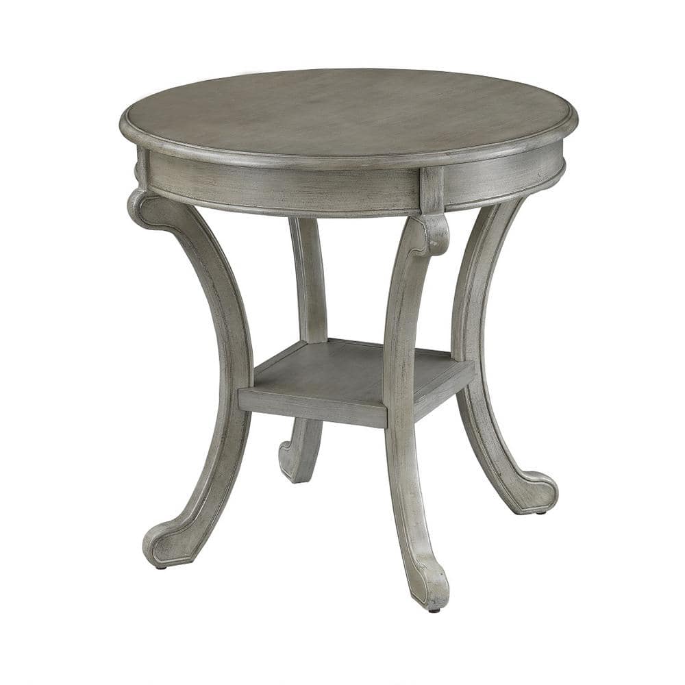 Coast to Coast Accents Round Gray Accent Table 48135 - The Home Depot