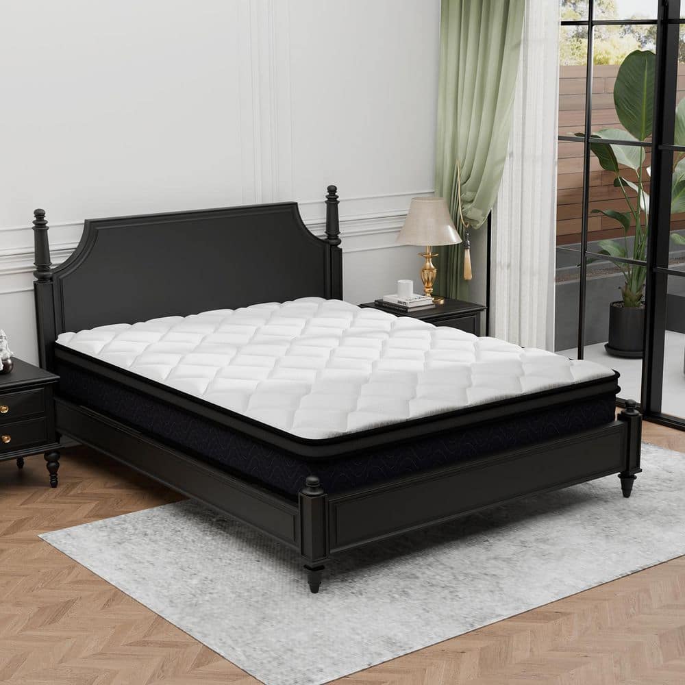 Somnify Full Medium Hybrid Memory Foam 10 in. Pocket Spring Support and ...