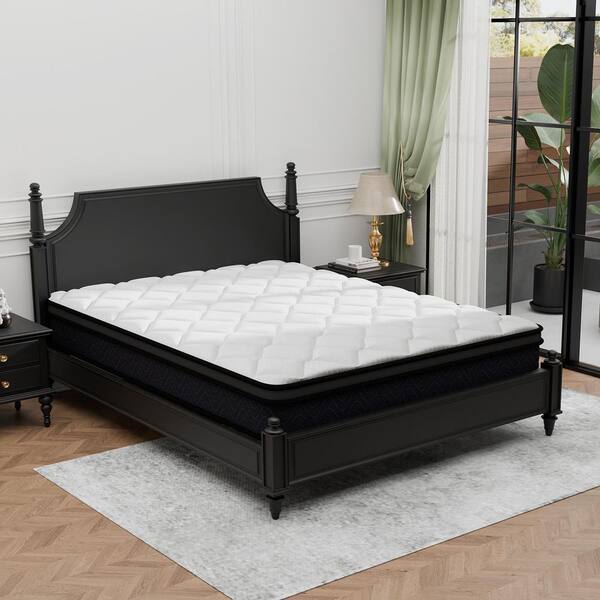 Somnify Full Medium Hybrid Memory Foam 10 in. Pocket Spring Support and ...