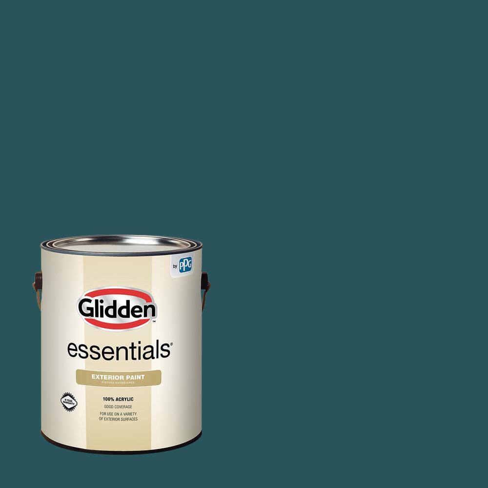 Glidden Essentials 1 gal. PPG1010-1 Pegasus Semi-Gloss Exterior Paint ...
