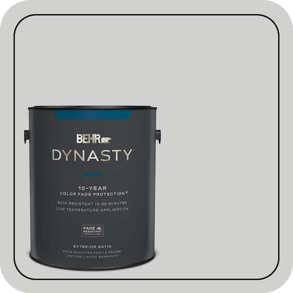 BEHR DYNASTY 1 gal. #N520-1 White Metal Satin Enamel Exterior Stain ...