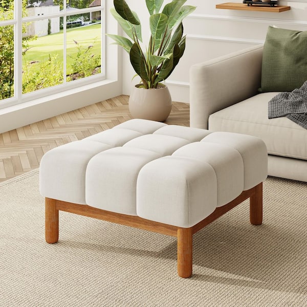 CHRISTOPHER KNIGHT HOME Nadia Modern White+Brown Fabric Upholstery ...