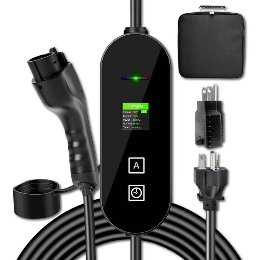 Ahfiwaso Level 1 and 2 EV Charger 8-16 Amp 110-240 Volt Electric ...