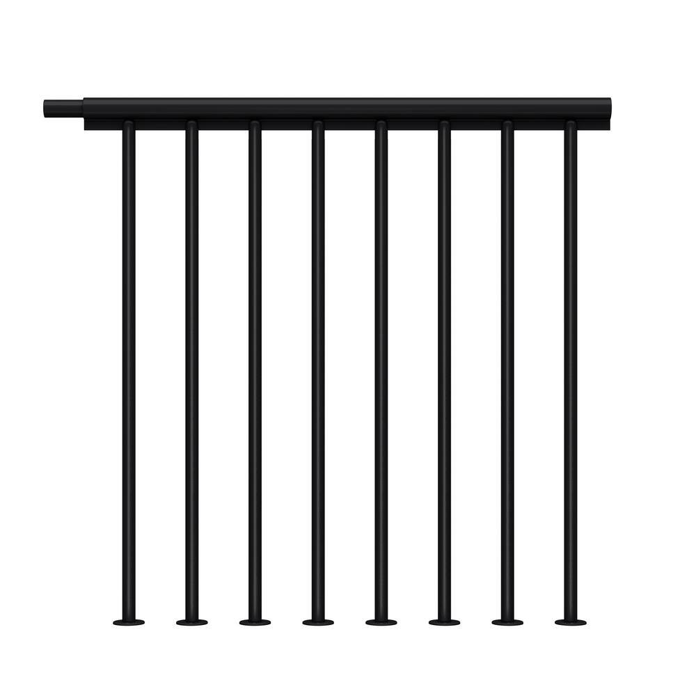 Dolle Atlanta 39 in. H x 40 in. W Black Steel Landing Banister ...