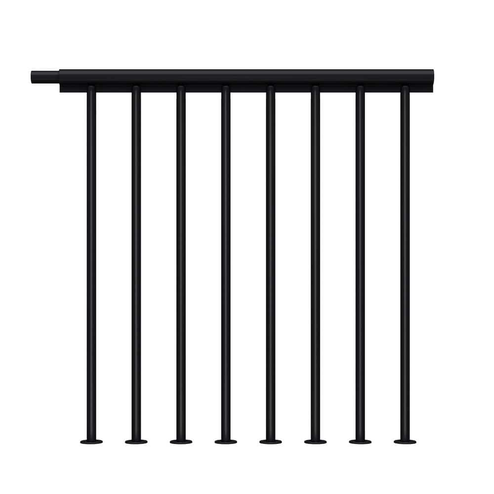 Dolle Atlanta 39 in. H x 40 in. W Black Steel Landing Banister ...