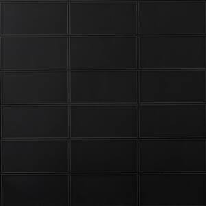 Ivy Hill Tile Tori Border Black 8 in. x 0.31 in. Matte Ceramic Tile ...