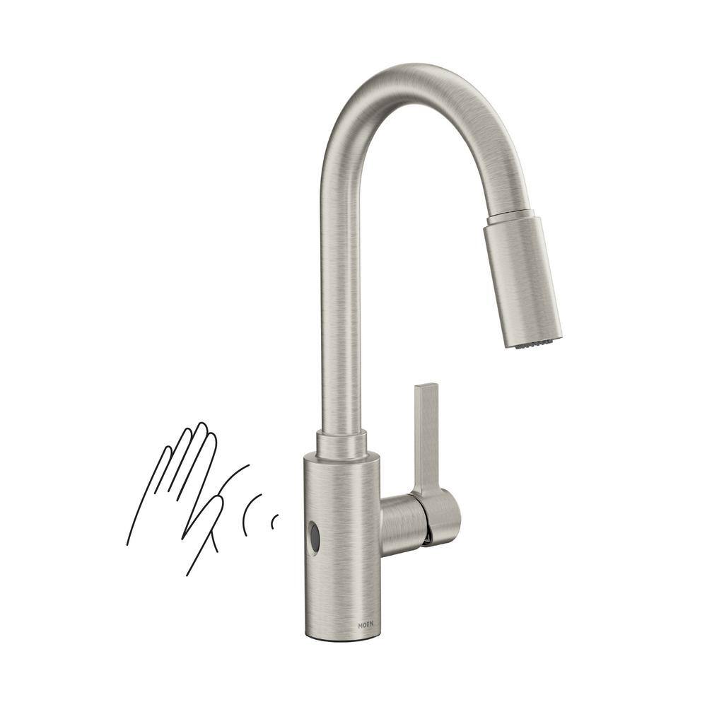 MOEN Genta LX Touchless Single Handle Pull Down Sprayer Kitchen Faucet ...
