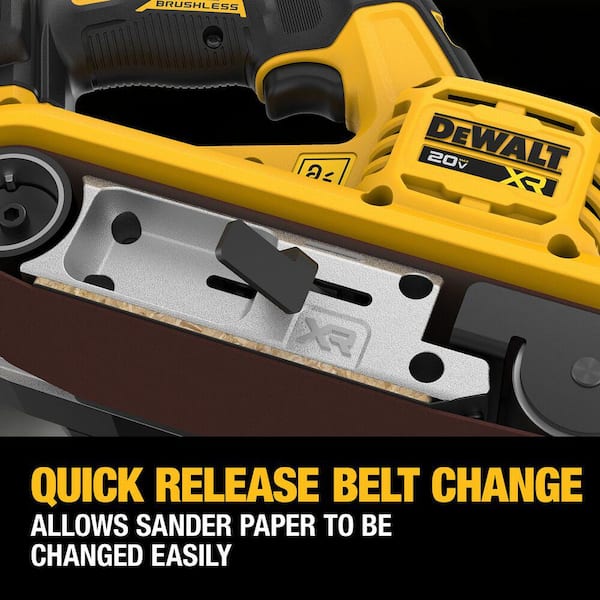 DEWALT 20V Lithium-Ion Cordless Belt Sander with 20V MAX POWERSTACK ...