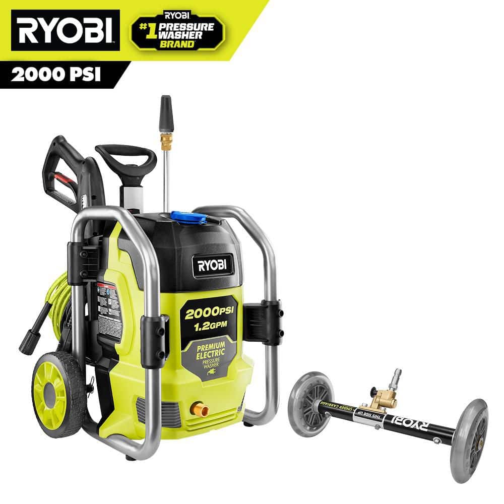 RYOBI 2000 PSI 1.2 GPM Cold Water Corded Electric Pressure Washer with ...