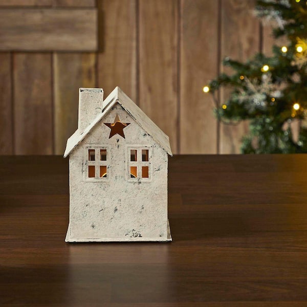 VHC BRANDS Metal Village White House D Tealight Holder 1-Pack 85301 ...