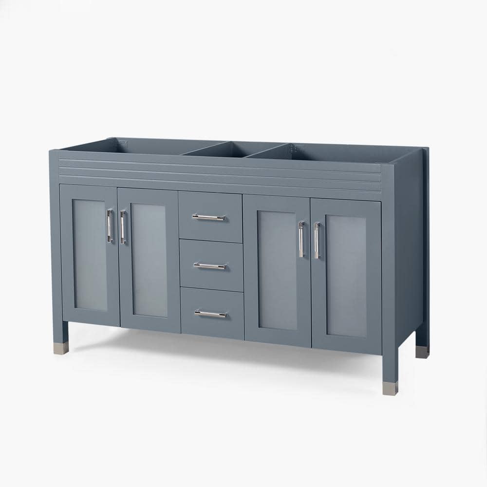 Noble House Halston 60 in. W x 22 in. D Bath Vanity Cabinet Only in ...