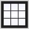 JELD-WEN 36 in. x 36 in. V-4500 Series Black FiniShield Vinyl Fixed ...