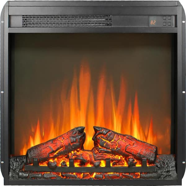1400-Watt Insert Ultra Thin Heater Furnace Electric Fireplace with Log ...