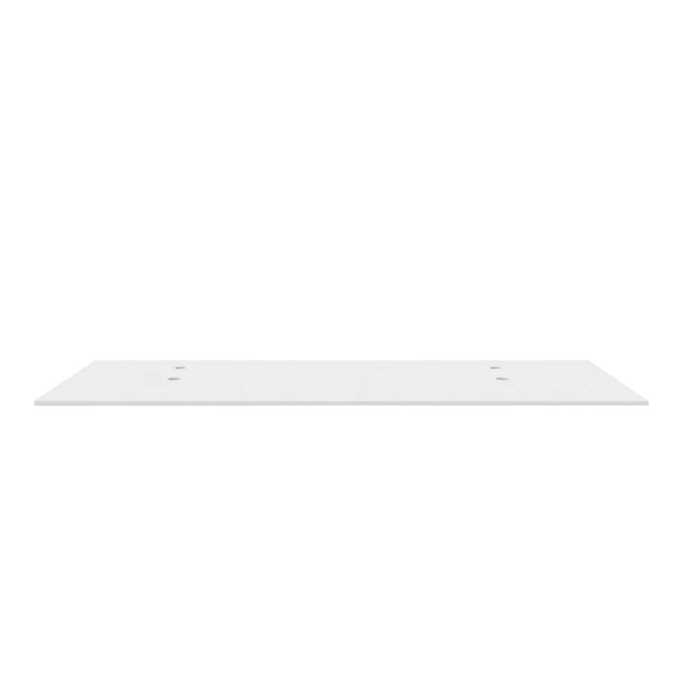 castellousa Solid Surface Rectangular Bathroom Countertop Shelf in ...