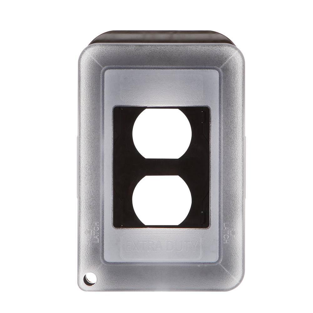 Commercial Electric 1-Gang Extra Duty Non-Metallic Low Profile While-In ...