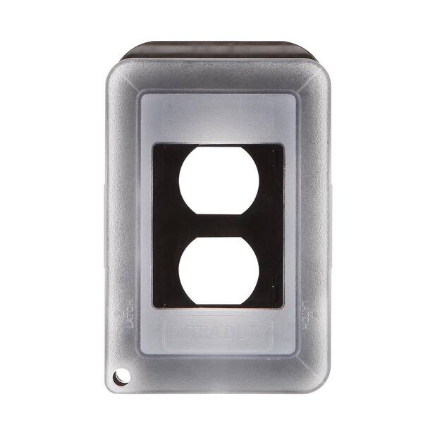 Commercial Electric 1-Gang Extra Duty Non-Metallic Low Profile While-In ...