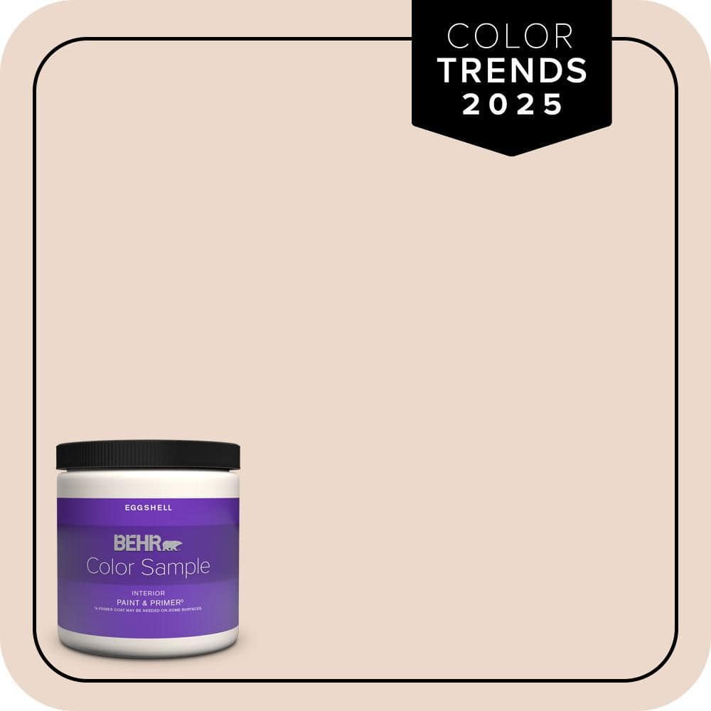 BEHR PREMIUM PLUS 8 oz. #S210-1 Nutmeg Frost Eggshell Enamel Interior ...