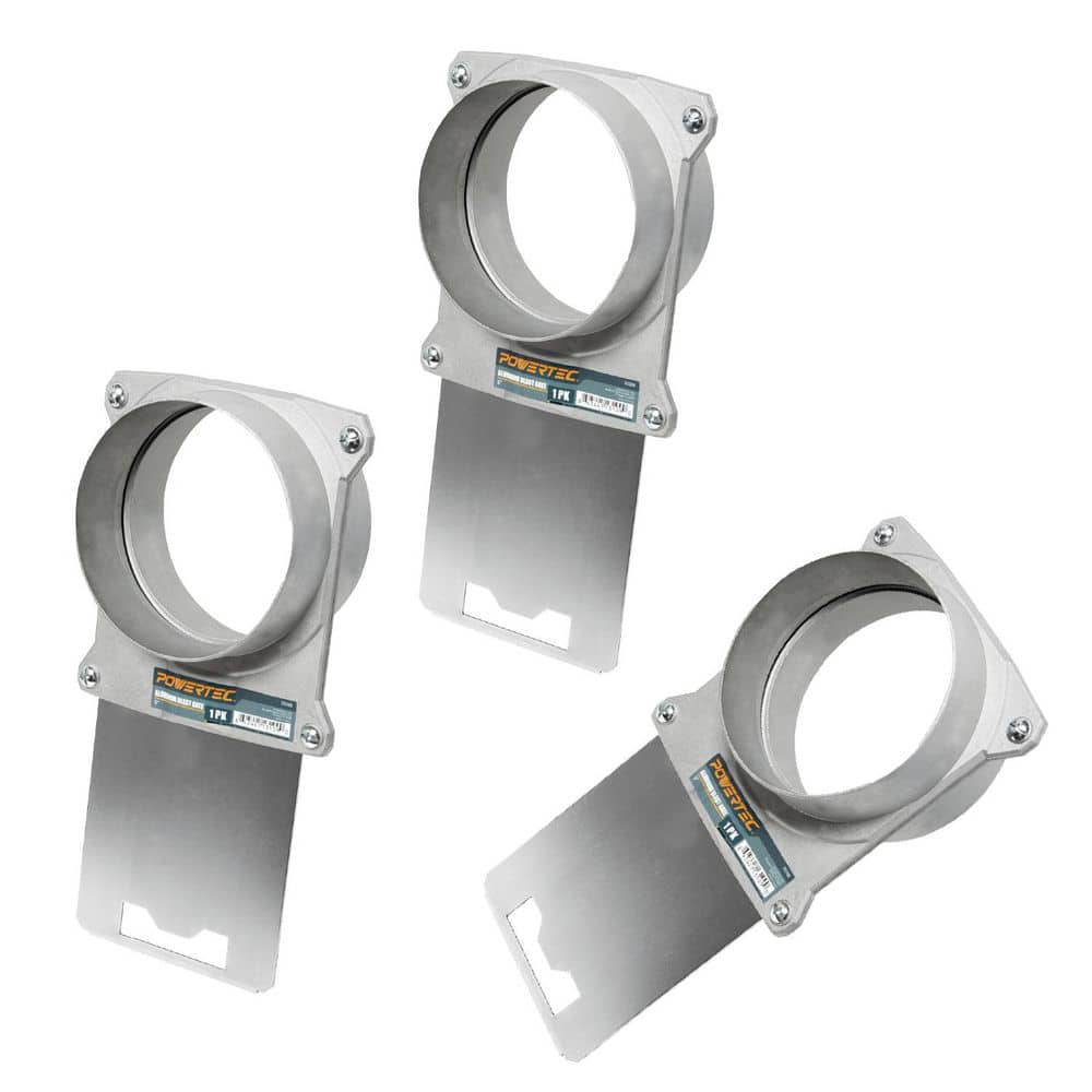 ‎POWERTEC 6 in. Aluminum Blast Gate with Anti Clog and Air Leak Seal ...