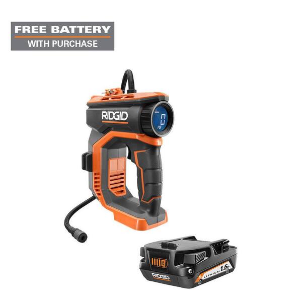 Reviews for RIDGID 18V Cordless High Pressure Portable Inflator with ...