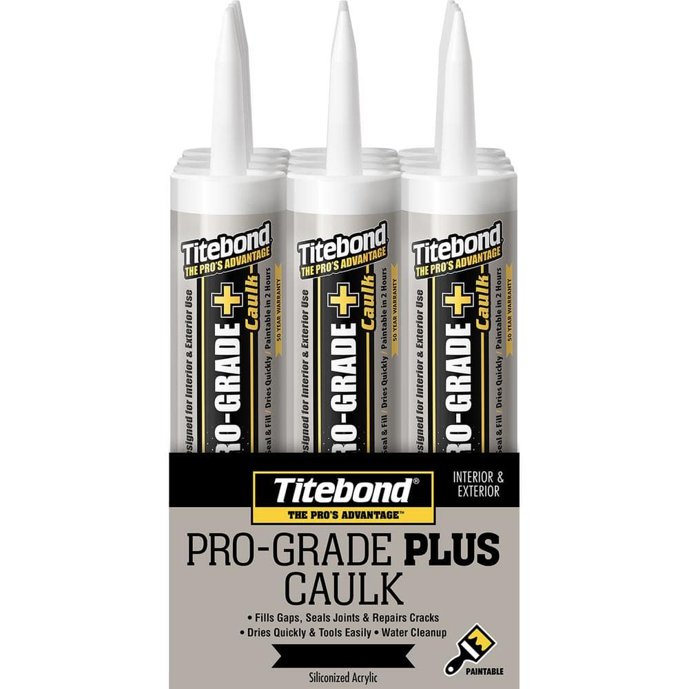 Titebond 10.1 oz. Almond Pro-Grade Plus Caulk (12-Pack) 8411 - The Home ...
