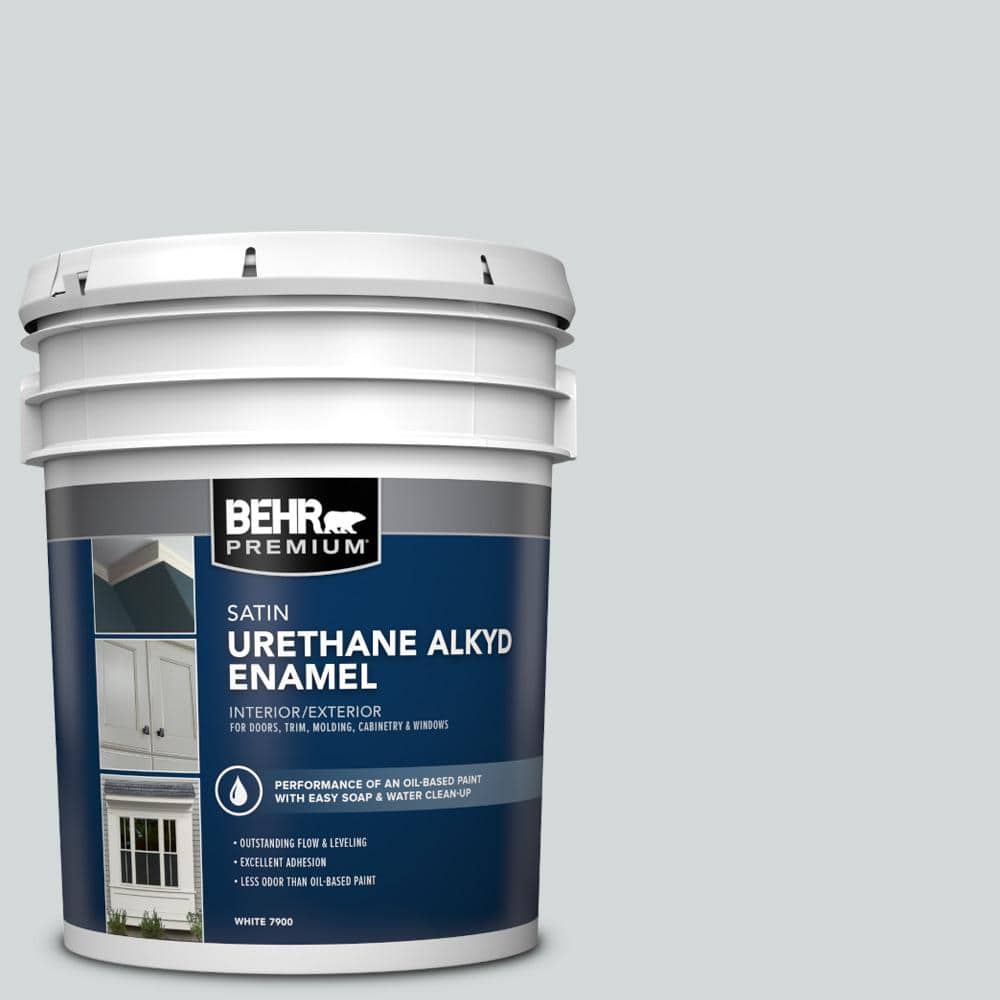 BEHR PREMIUM 5 gal. #PPU26-12 Solemn Silence Urethane Alkyd Satin ...