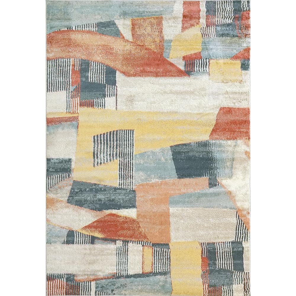 Dynamic Rugs Venus Multi 5 ft. x 7 ft. Modern Color Block Area Rug ...