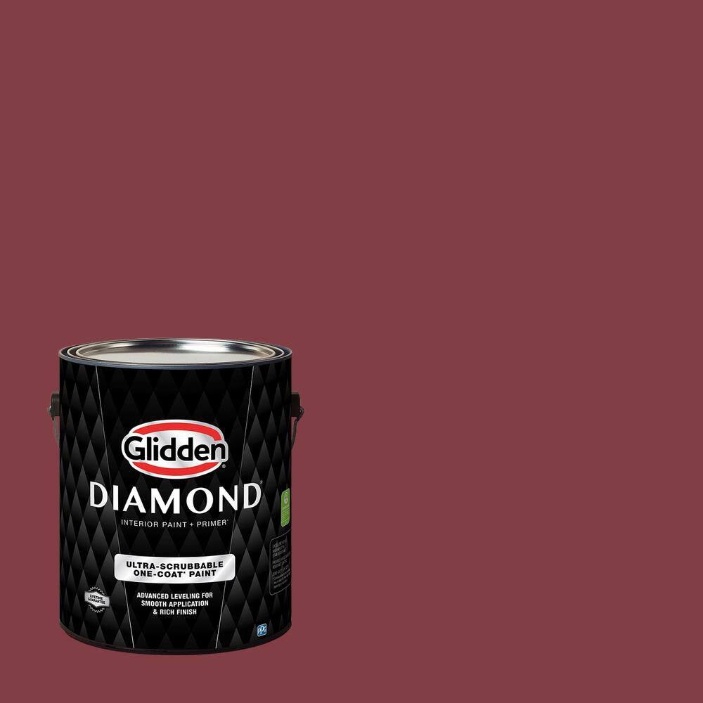 Glidden Diamond 1 gal. PPG1052-7 Ruby Lips Satin Interior Paint with ...