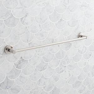 SIGNATURE HARDWARE Lexia 18 in. Wall Mounted Towel Bar in Chrome ...