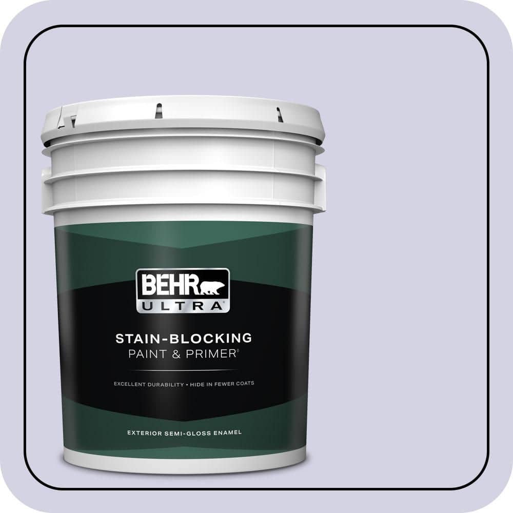 BEHR ULTRA 5 gal. #M550-2 Lavender Memory Semi-Gloss Enamel Exterior ...