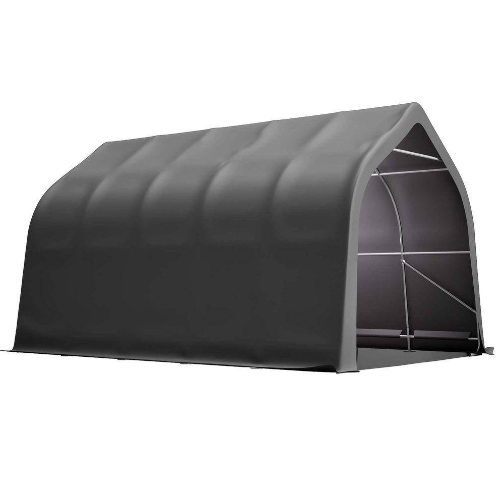 12.95 ft. W x 19.95 ft. D x 11.65 ft. H Enclosed Carport with Extra ...