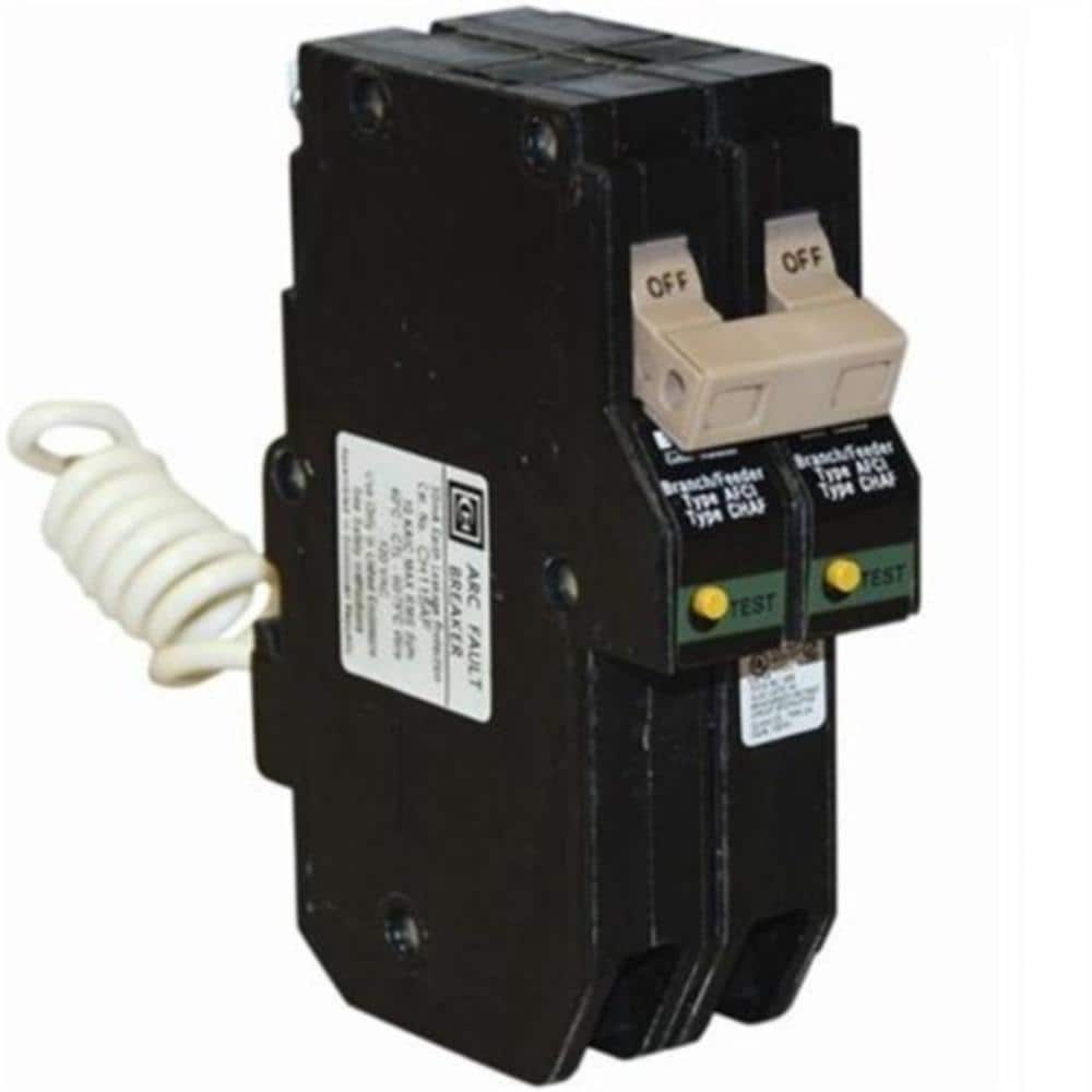 Eaton 20 Amp 2 Pole Type CH Combination Arc Fault Circuit Breaker ...