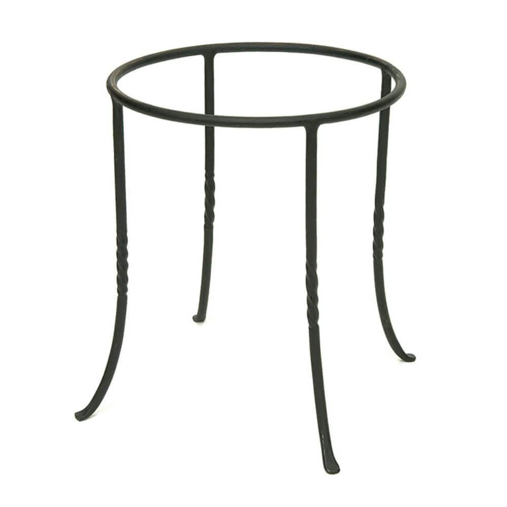ACHLA DESIGNS Indoor Outdoor Patio Ring Plant Stand, 14 in. Tall, Black ...