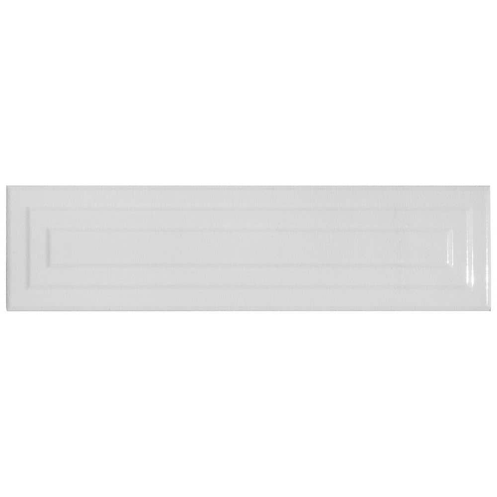 Ivy Hill Tile Colorwave Framed White 4.43 in. x 0.34 in. Polished ...